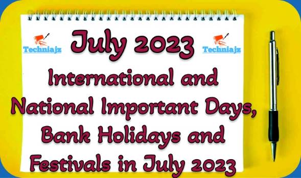International, National Important Days, Bank Holidays, and Festivals in ...