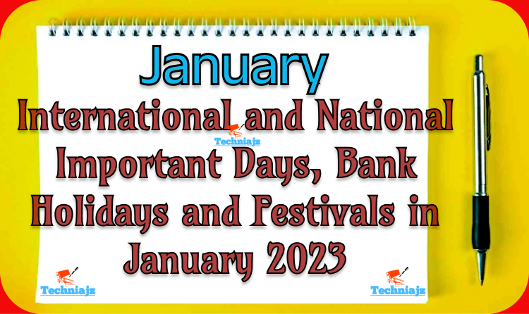 International and National Important Days, Bank Holidays and Festivals ...