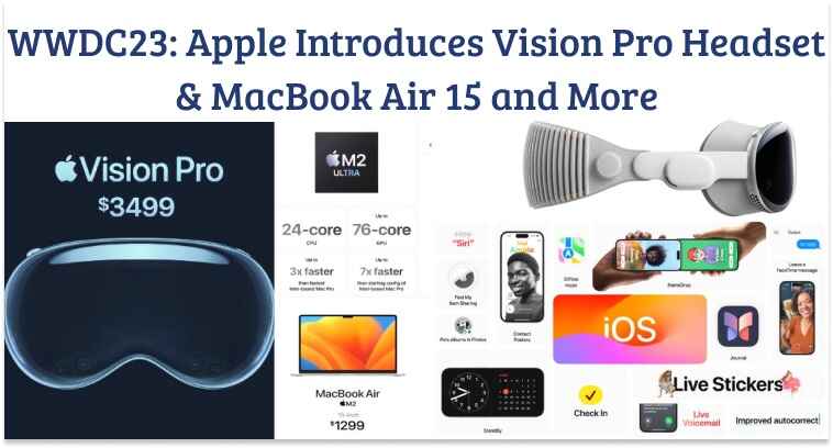 WWDC23 Highlights: Apple Unveils Vision Pro Headset & More