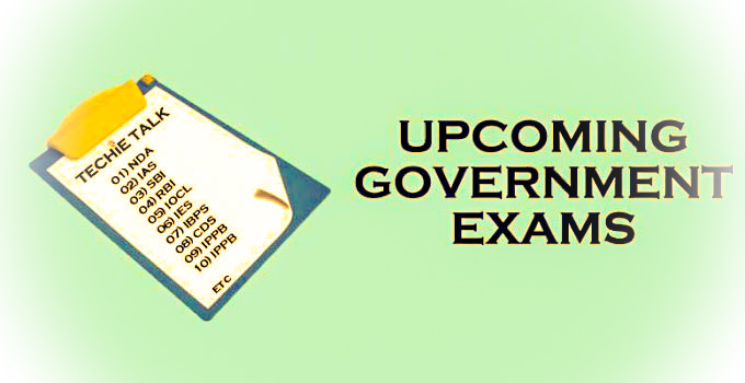 Upcoming Government Exam 2021